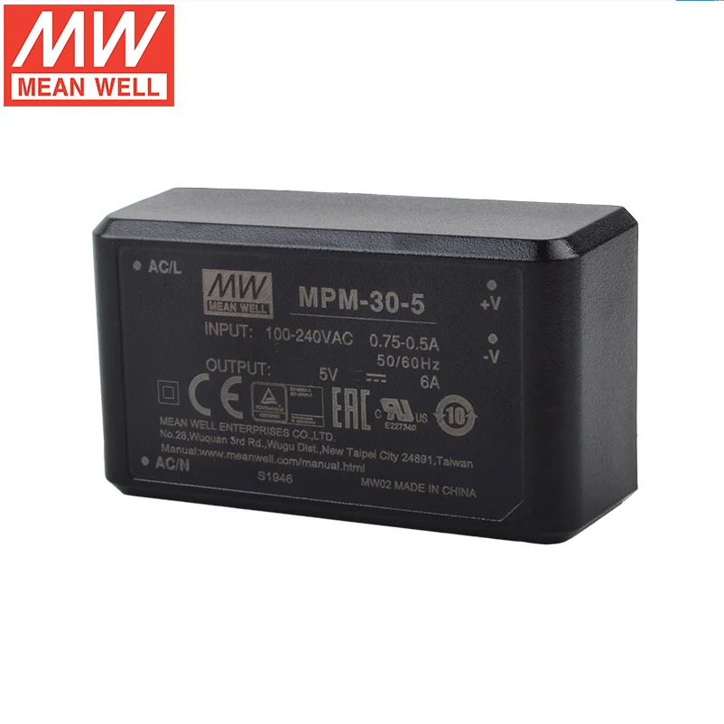 MEAN WELL MPM 30/MPM 30 ST 30W High Reliable Green Medical Encapsulated ...