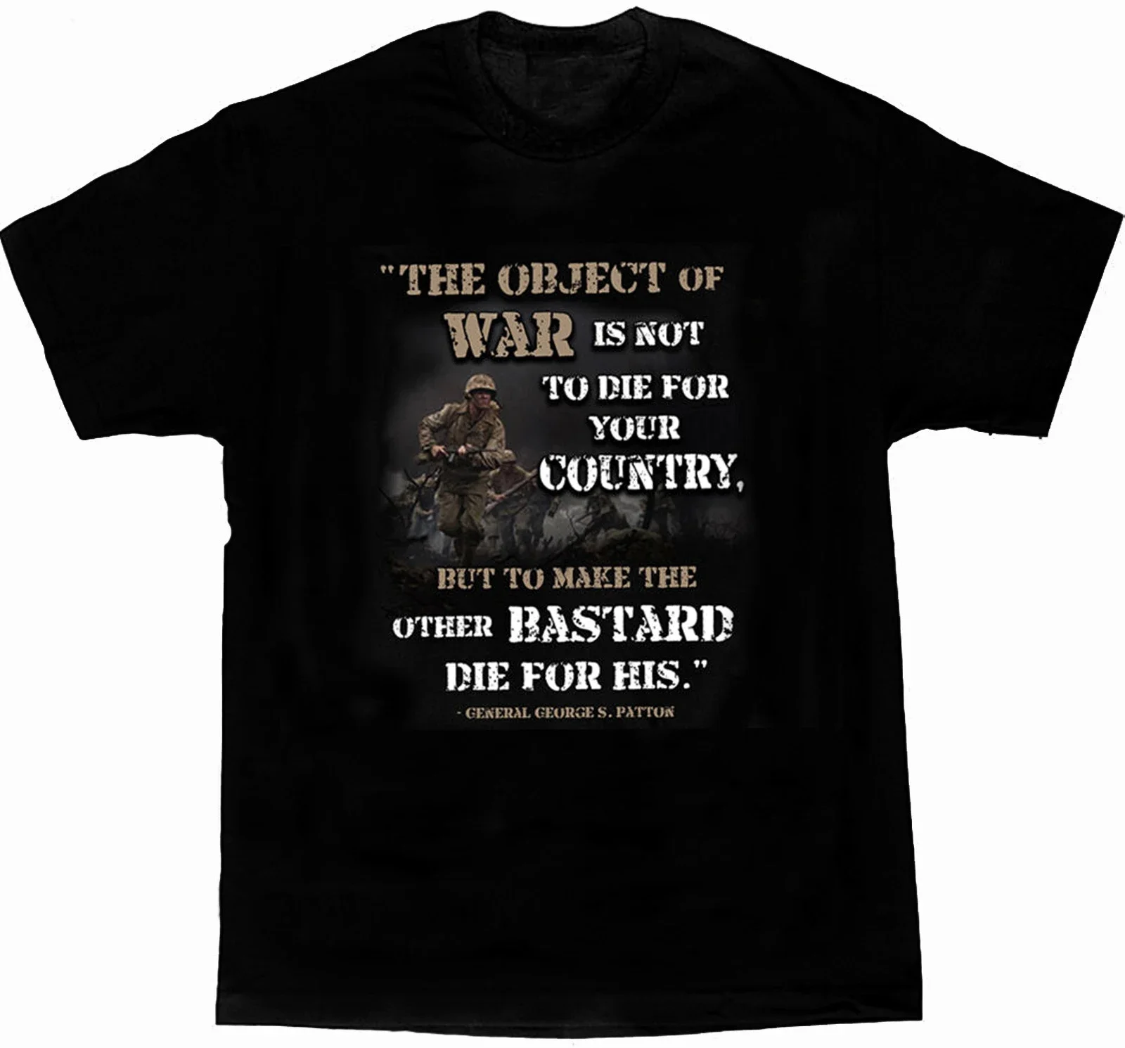Object-of-War-General-Patton-Quote-USMC-Marines-Soldier-Army-T-Shirt ...