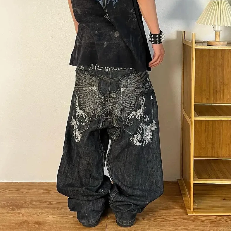 2024-New-Hip-Hop-Punk-Baggy-Jeans-Gothic-Grunge-Embroidery-High-waisted ...
