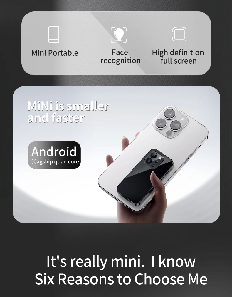 SOYES XS15 Pro 3.0 Inch 4G Mini Smartphone Android 9 Dual Sim Face ID Dual Camera WIFI Bluetooth ...