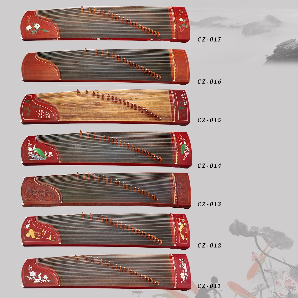 Advanced-21-String-Guzheng-Rosy-Sandalwood-Chinese-Zither-Koto-163cm ...