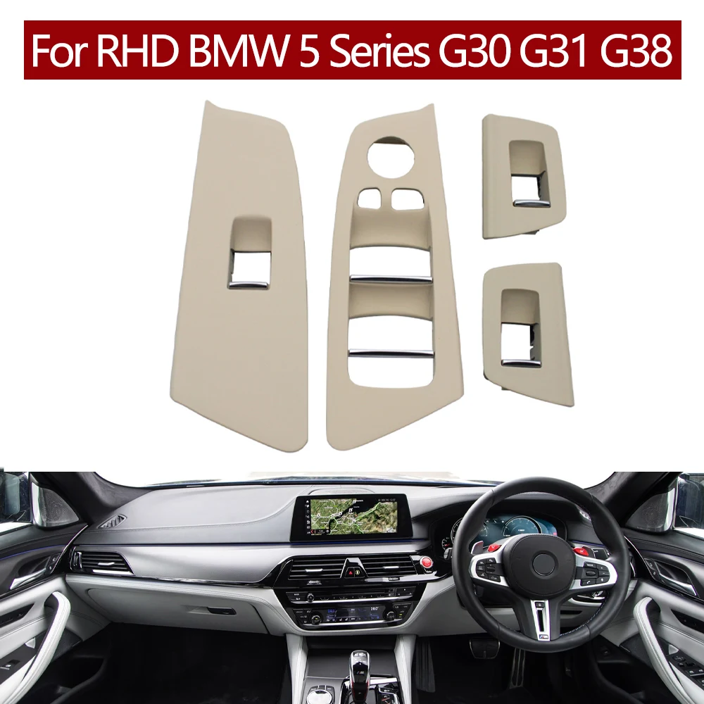 RHD-Car-Interior-Door-Window-Switch-Lifter-Cover-Panel-Trim-For-BMW-5 ...