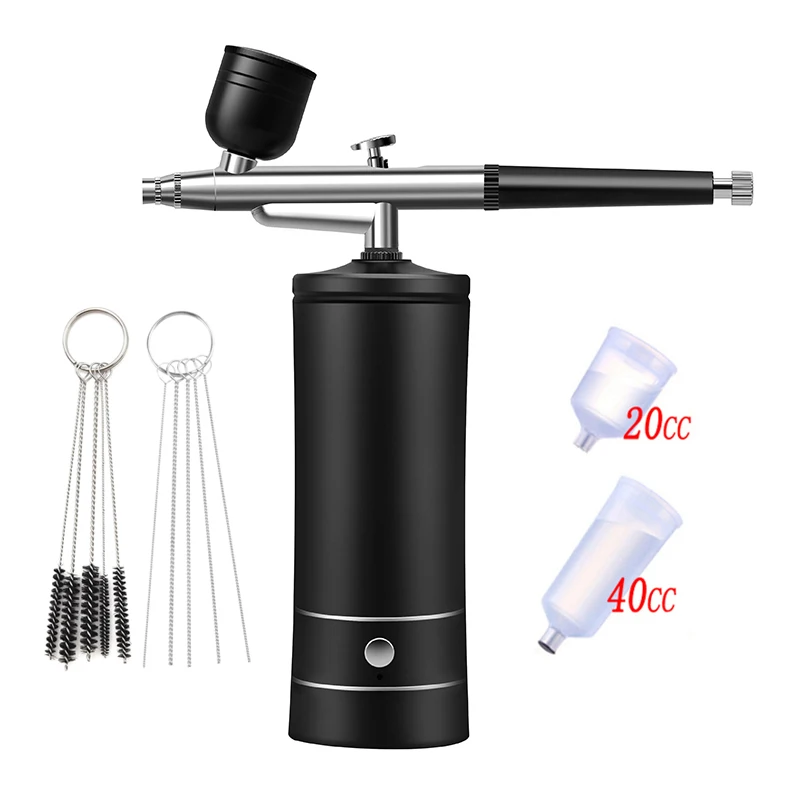 Oxygen-Injector-Mini-Portable-Airbrush-With-Compressor-Kit-Paint-Spray ...