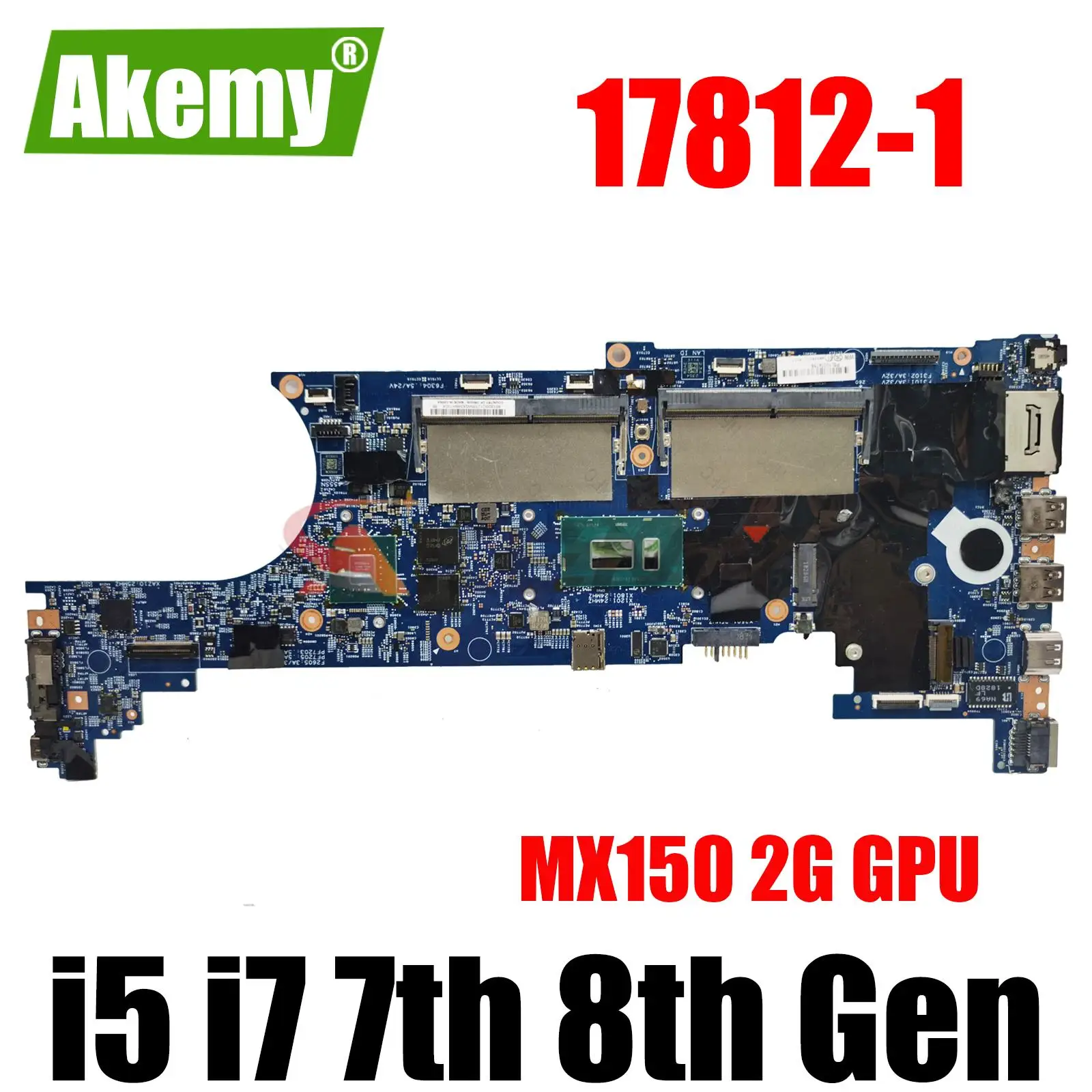 17812-1 Motherboard.For Lenovo ThinkPad T580 P52S Laptop Motherboard.With i5 i7 7th 8th Gen CPU ...