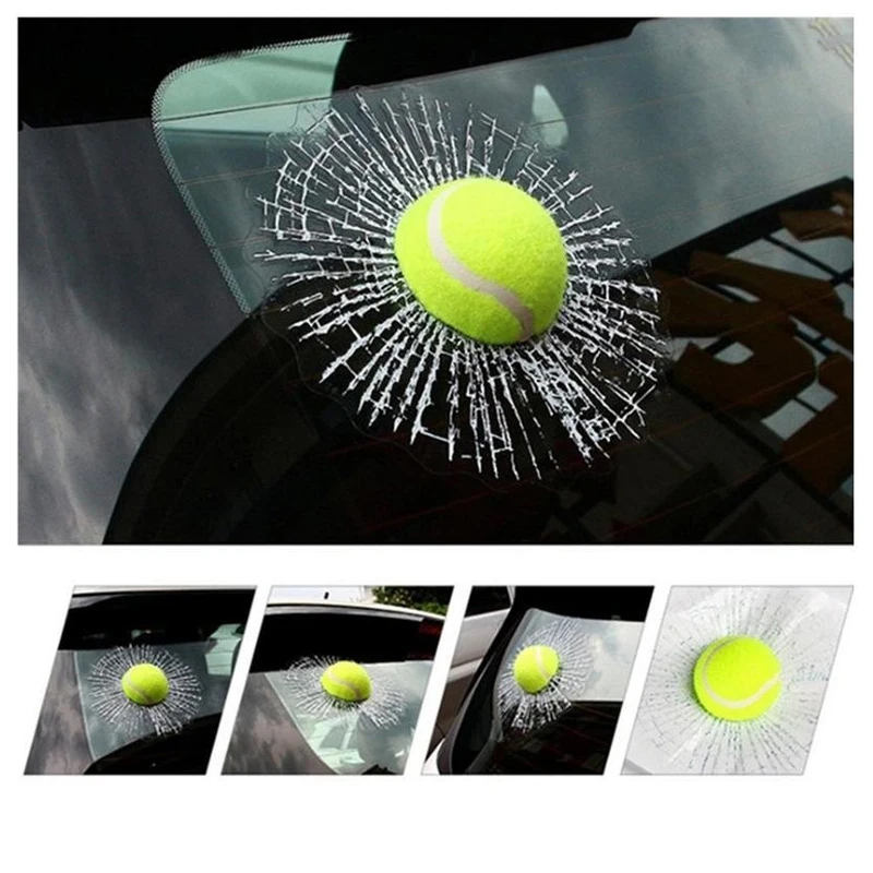 Car-Styling-Baseball-Football-Tennis-Stereo-Broken-Glass-3D-Sticker-Car ...