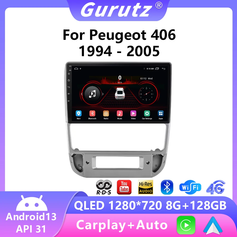 2-Din-Android-13-Car-Radio-Multimedia-Player-for-Peugeot-406-1994-2005 ...