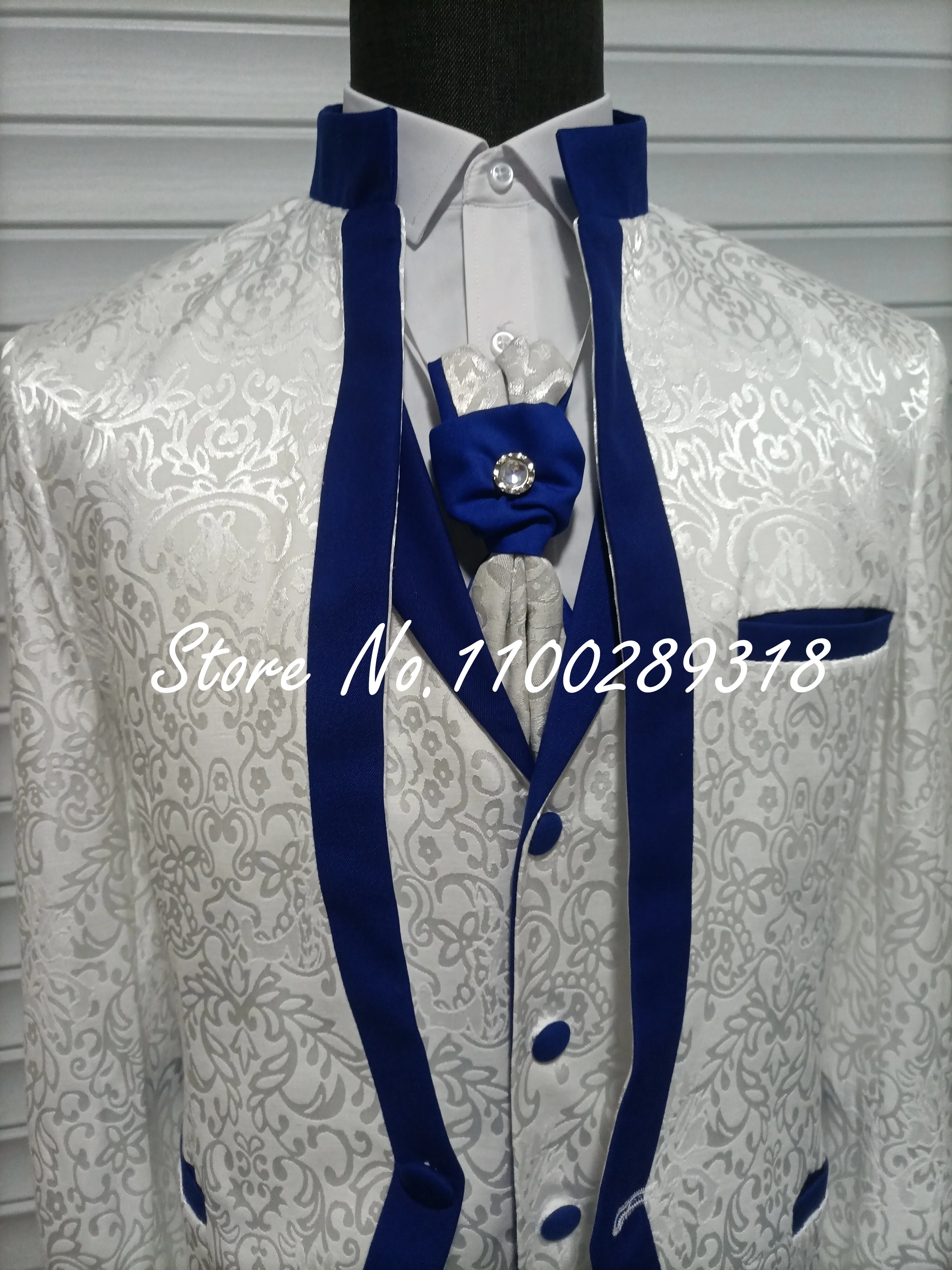 Royal Blue And Silver Wedding Suits