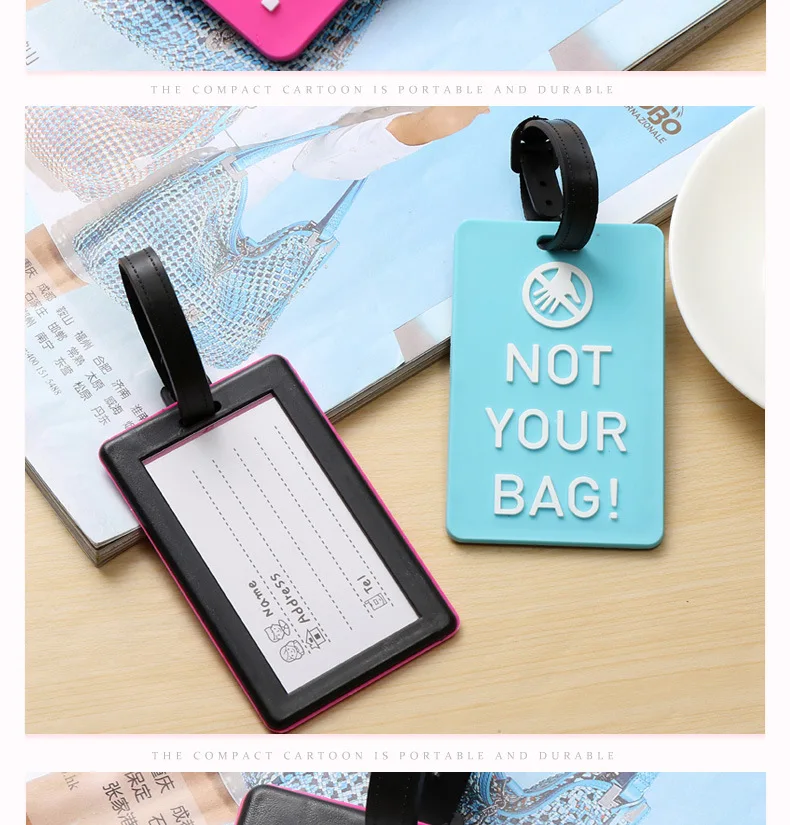Anti Theft Luggage Tags PVC Don’t Touch Letters Baggage Name Tag ...