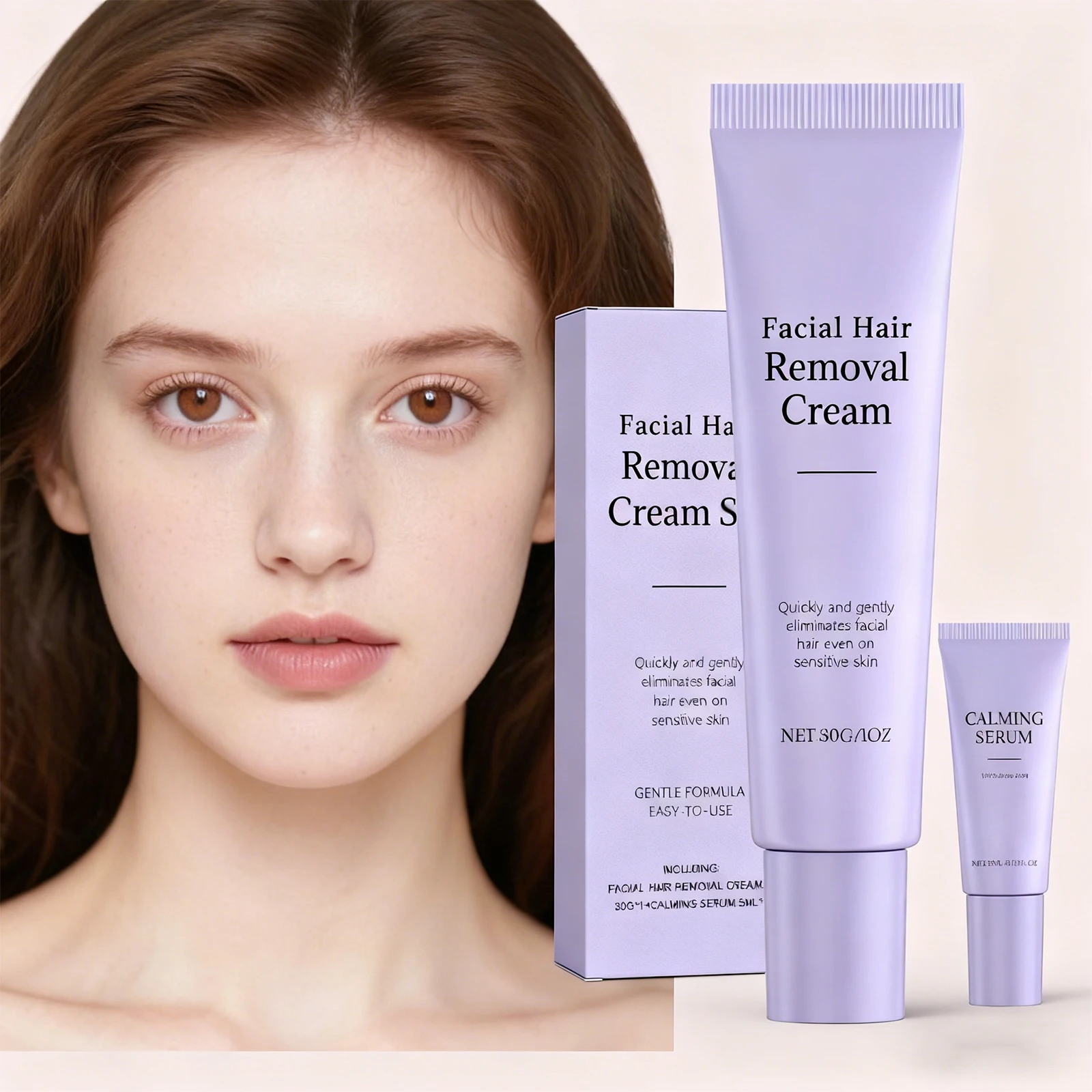 Hair Removal Cream Painless Gentle Protect Pores from Clogging Nourish ...