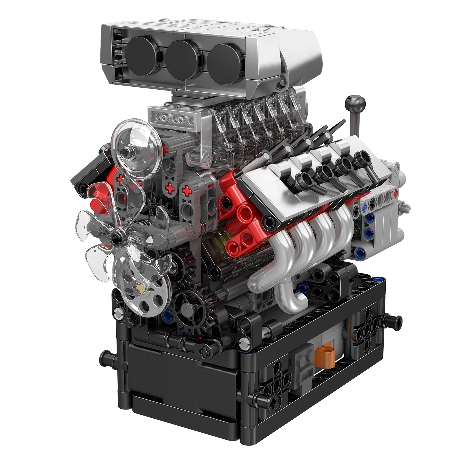 Mould King 10225 Technical Engine Toys The Motorized V8 Engine Building ...