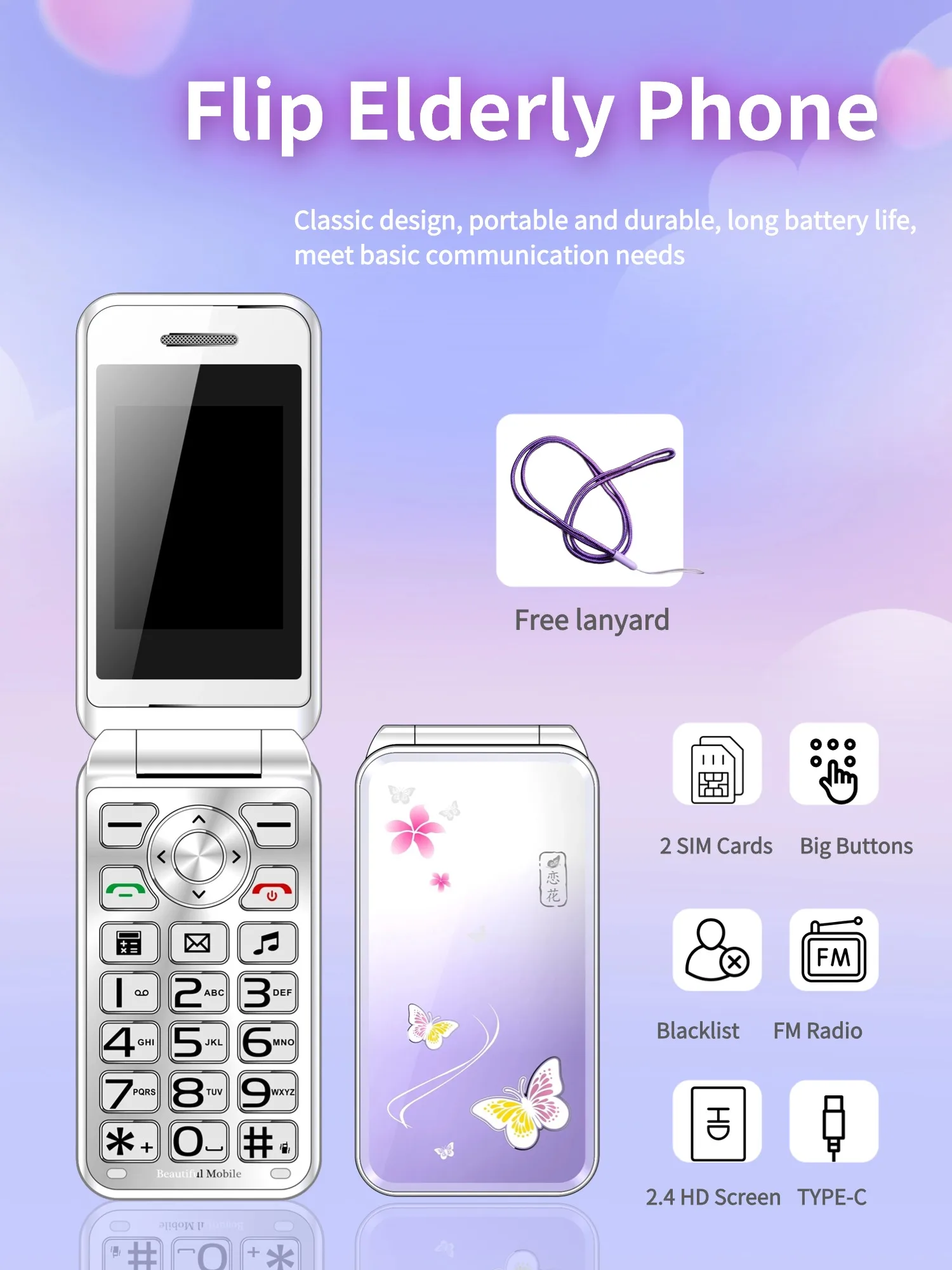 Women-Flip-Push-Button-Mobile-Phone-2-4-Display-Slim-Two-Sim-Card ...