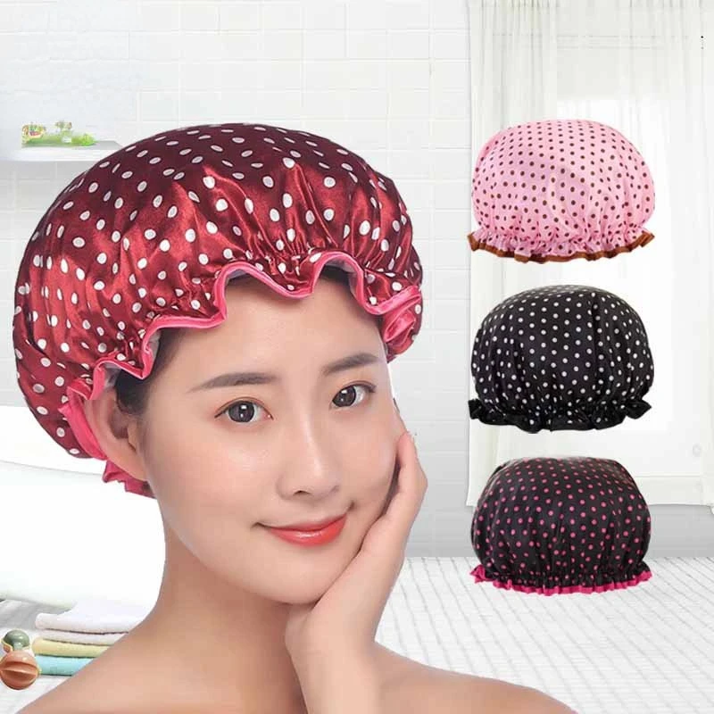 Shower Bath Cap Women Hat Baths | Shower Cap Women Waterproof - Thick ...