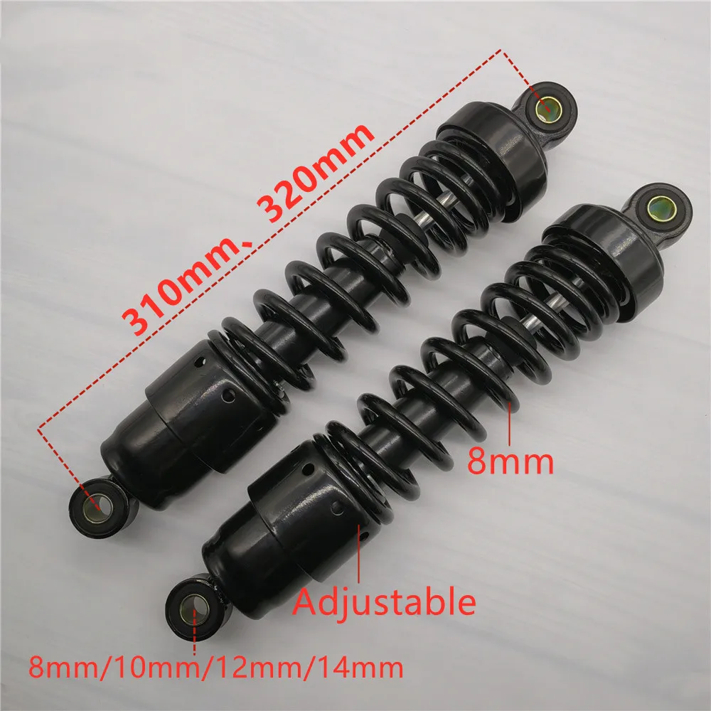 2PCS 310mm 320mm Retro Motorcycle Shock Absorber Rear Suspension for ...
