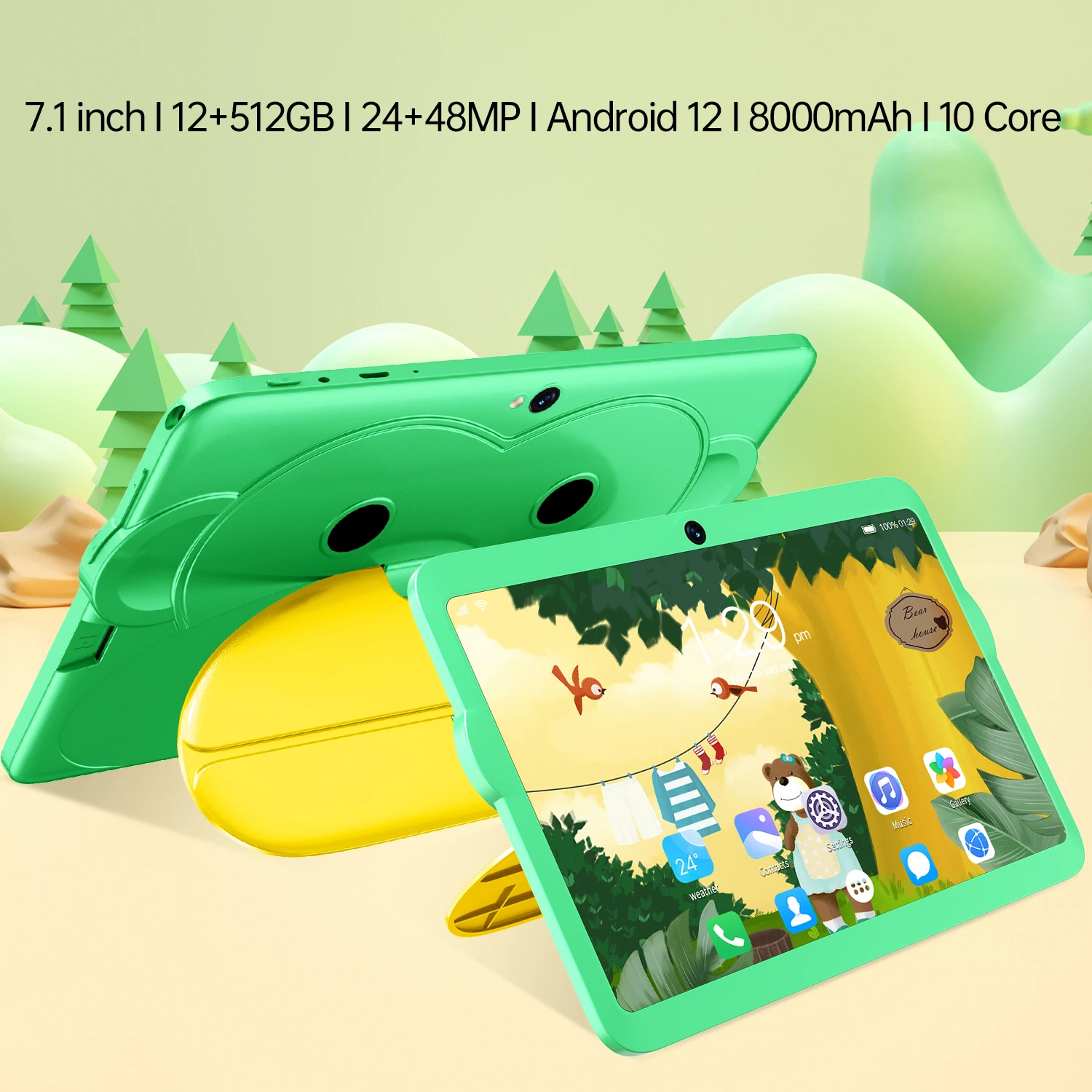 Android11-Kids-Tablet-7-Inch-Toddler-Tablet-32GB-Learning-Tablets-for ...