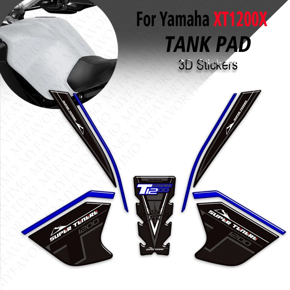 Tank Pad 3D Stickers Decals For Yamaha XT1200X XT1200ZE XT 1200 Z ZE ES ...