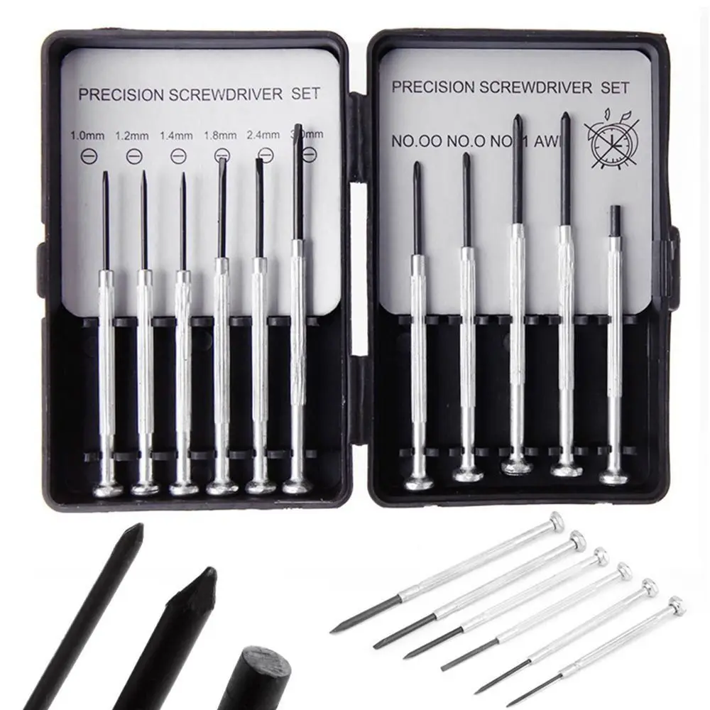 11Pcs/set Steel Micro Precision Screwdriver Set Clock/Watch Disassembly ...