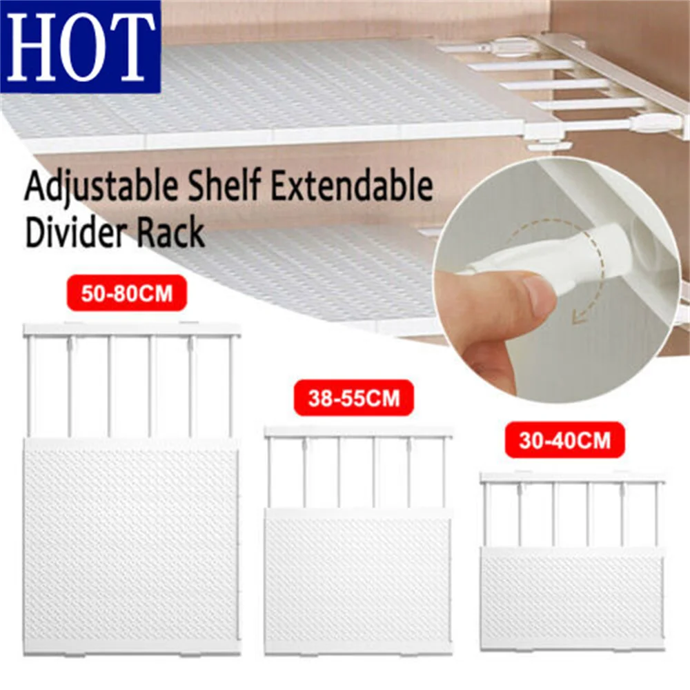 Adjustable Closet Cupboard Storage Organizer Shelf Cupboard Stand ...