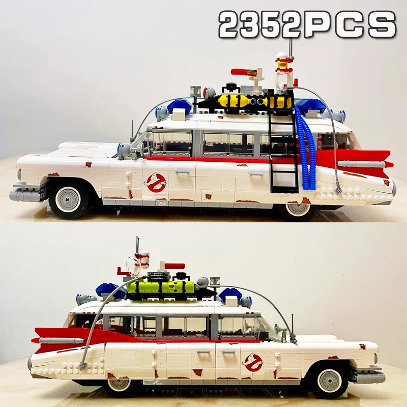 MOC Ghostbuster Ecto-1 Building Blocks Car Model Moc 10274 Display ...