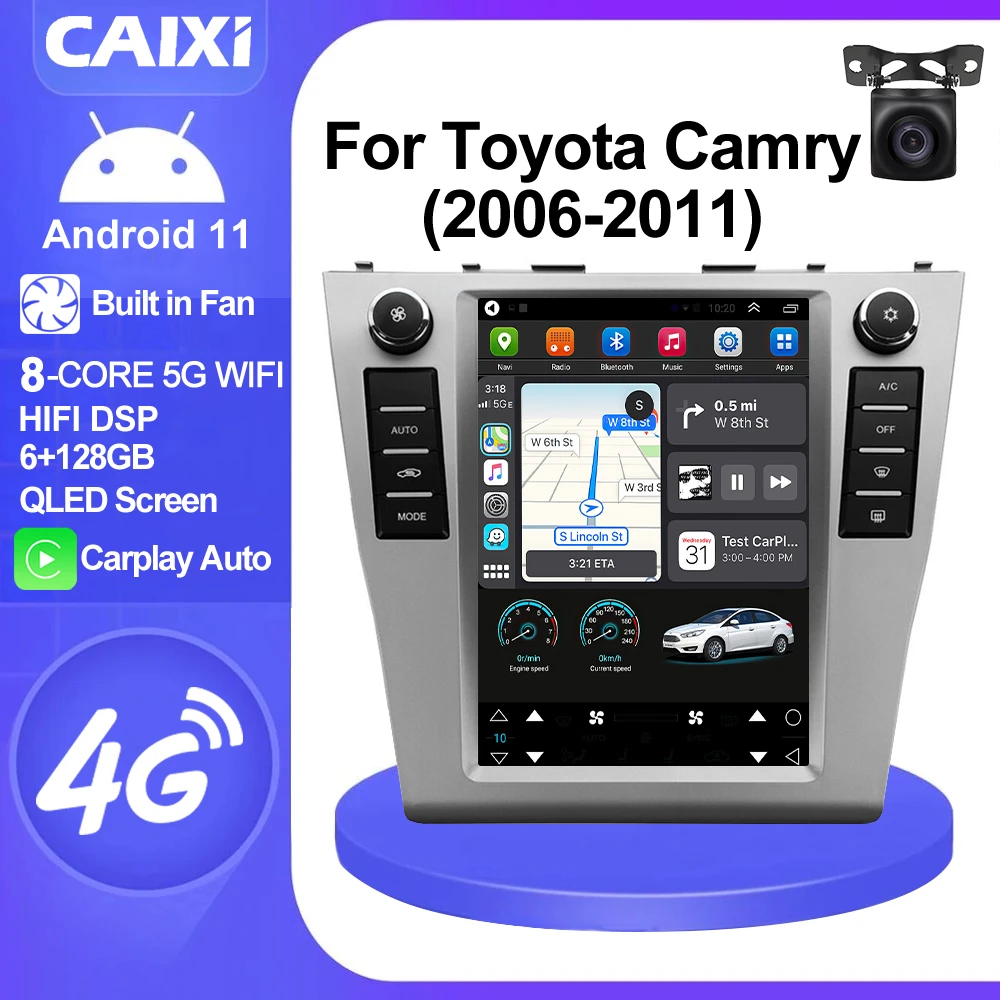 CAIXI GX9 GPS Navigation For Toyota Camry 6 XV 40 50 2006-2011 Car Radio Multimedia Player 2 Din ...