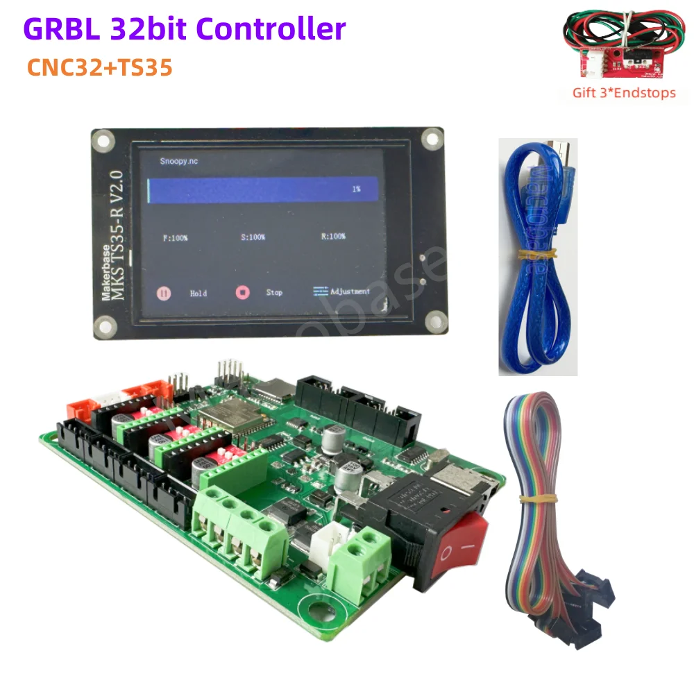 GRBL 32 bit controller 3 axis CNC shield breakout board expansion card ...