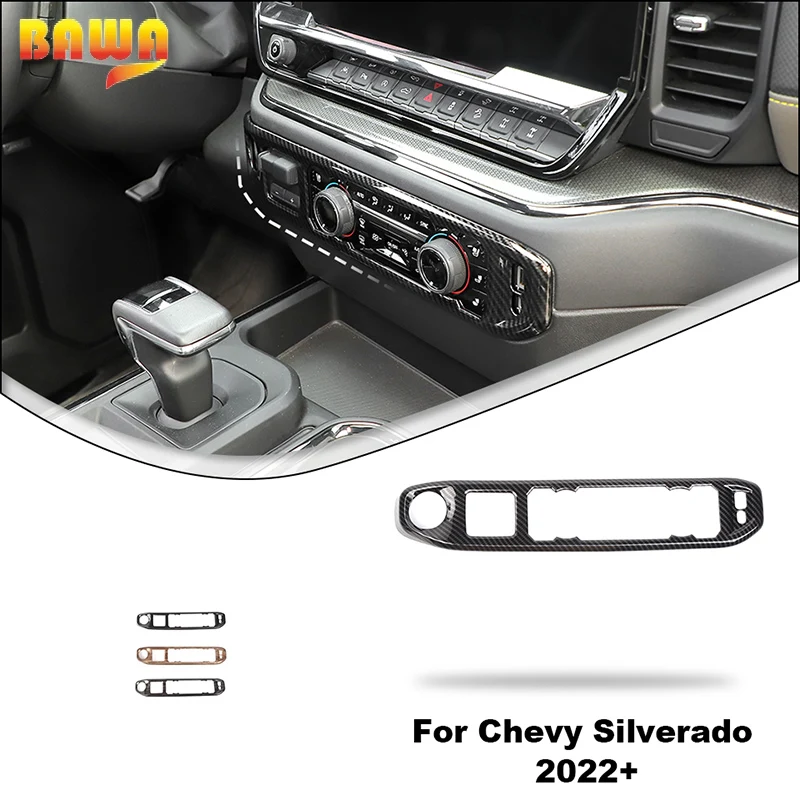BAWA Air Conditioning Control Panel Decoration Cover Trim For Chevrolet Silverado 2022 2023 2024 Interior Accessories AliExpress