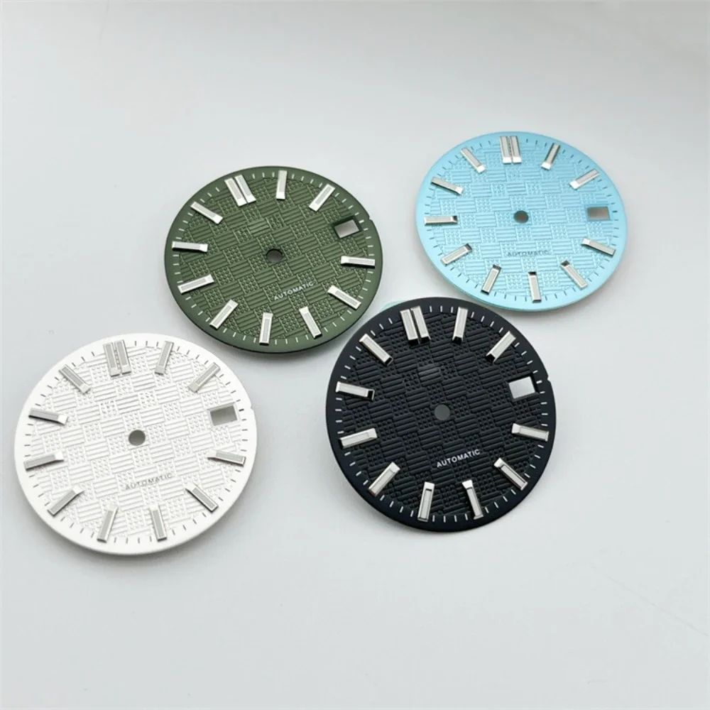 28-5mm-Green-Luminous-Watch-Dial-with-Single-Calendar-Date-Watch-Faces ...