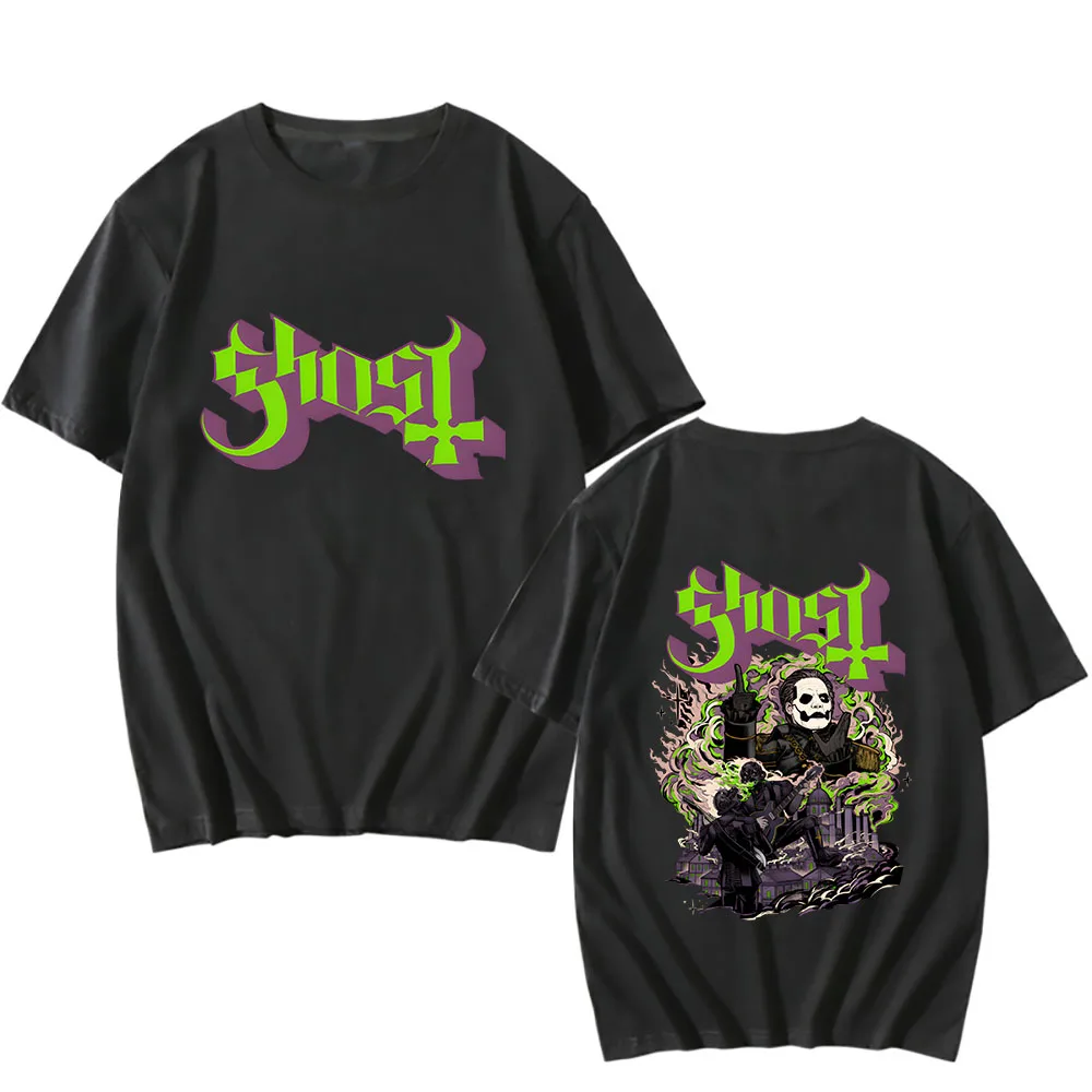 Ghost Band Merch T-shirt Hot Leathers Teschio Fantasma - Doppia Faccia ...