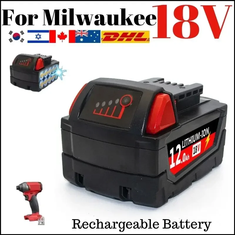 for-Milwaukee-M18-XC-Lithium-Battery-18V-12000mAh-Replacement-48-11 ...