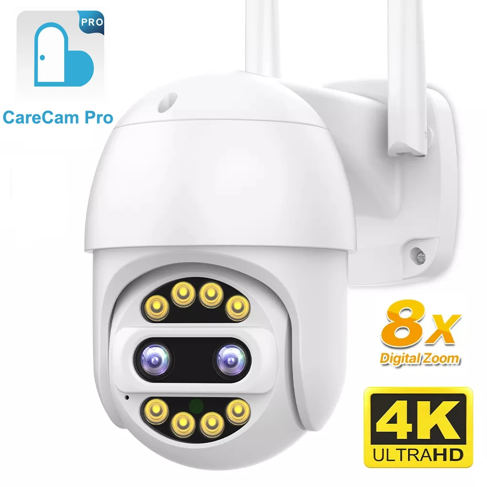 CareCam-4K-8MP-Dual-Lens-PTZ-Camera-WiFi-Outdoor-8X-Zoom-CCTV-Security ...