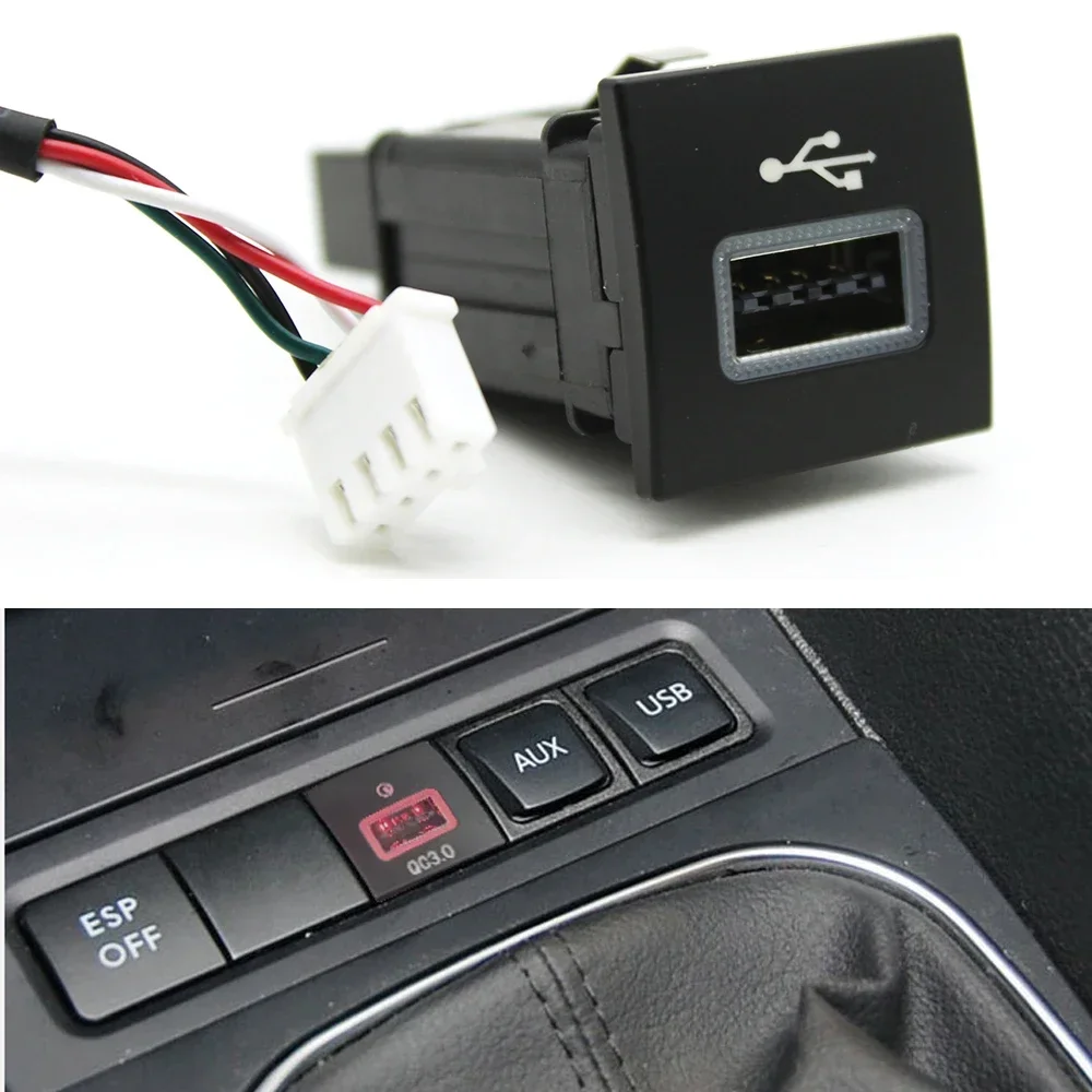 Car-USB-Input-Adapter-Audio-Radio-u-disk-flash-Socket-Interface-Cable ...