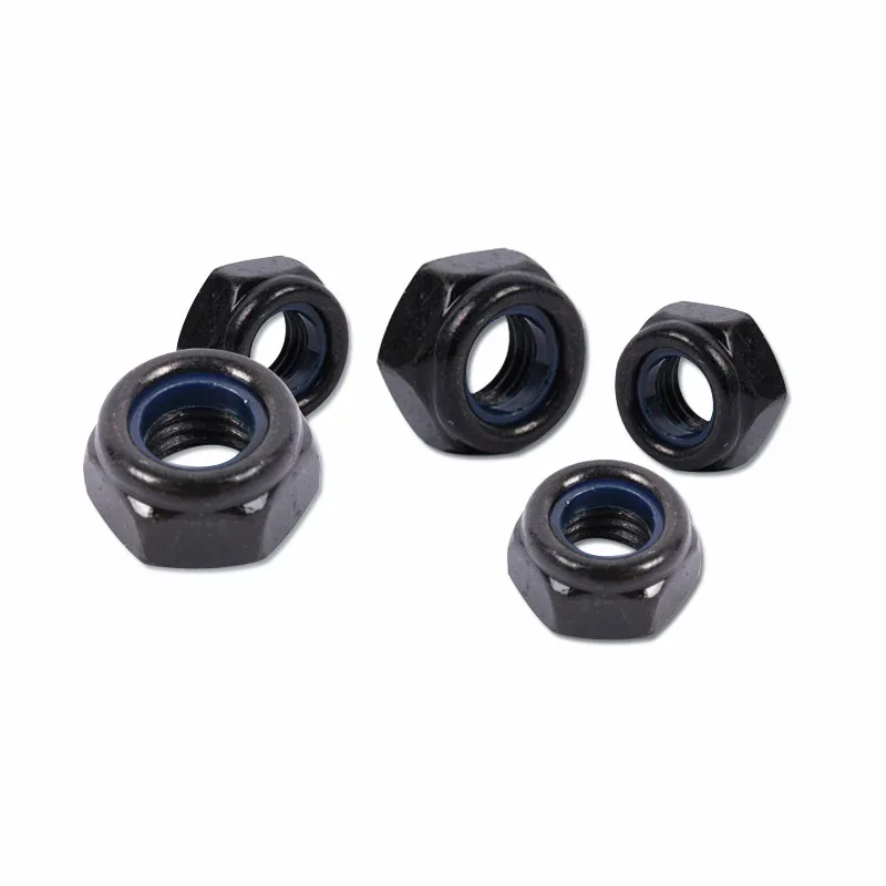 DIN985 M2 M2.5 M3 M4 M5 M6 M8 m10 Galvanized Black Carbon Steel Self ...