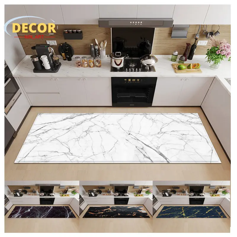 3D-Printed-Marble-Grain-Mat-Anti-Slip-Area-Carpet-For-Kitchen-Floor ...