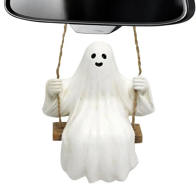 Ghost-Car-Ornament-Swing-Pendant-Car-Ornament-Cute-Car-Decor-Rearview ...
