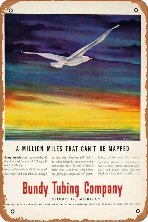 1951-Ad-Bundyweld-Tubing-R-Boston-Art-Seagull-Bird-Animal-Wildlife ...