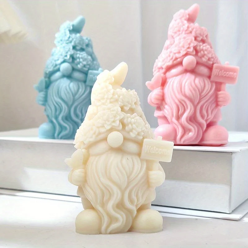 Santa-Claus-Candle-Silicone-Mold-DIY-Dwarf-Fragrant-Stone-Handmade ...
