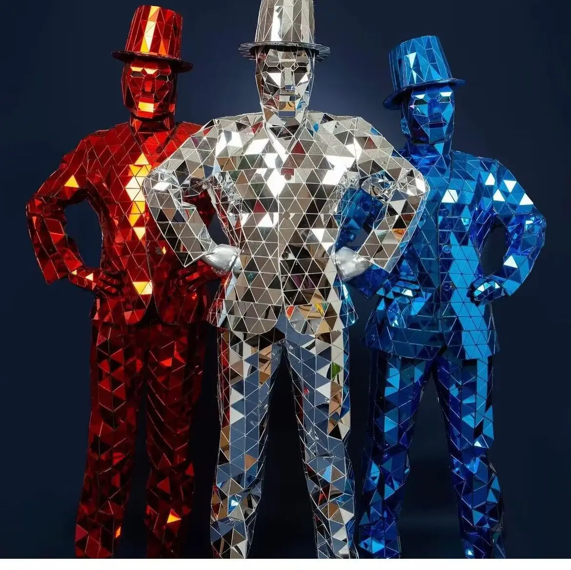 Mirror Man Costume Luxury show Party Outfit Stage dance costume