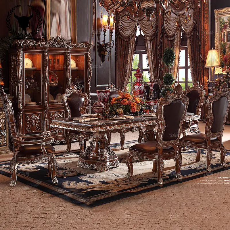 Custom-villa-luxury-solid-wood-European-restaurant-high-end-solid-wood ...