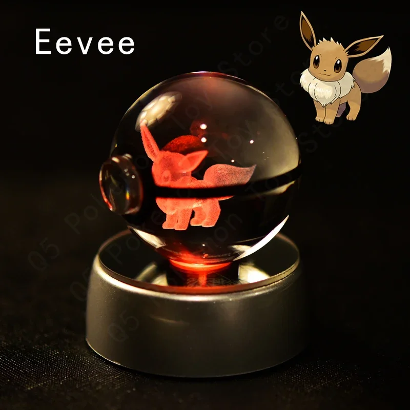 Bola de cristal de Pokémon 3D de 7 cm y 5 cm, Mewtwo, Pikachu, Gengar, bola de cristal de ...