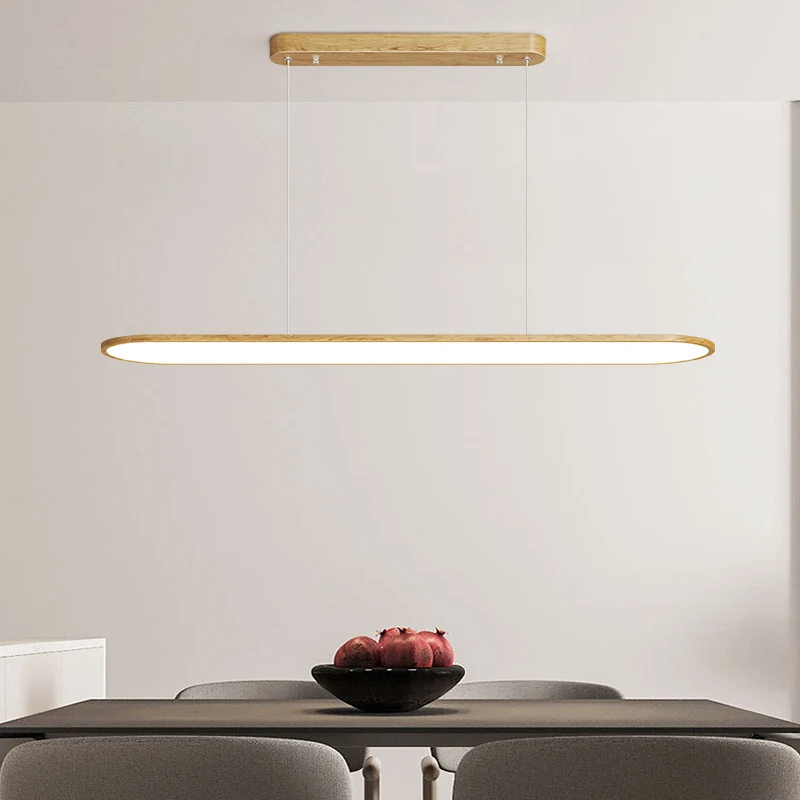 Moderne-Holzmaserung-wei-schwarz-LED-Pendel-leuchten-Esstisch-K-che ...