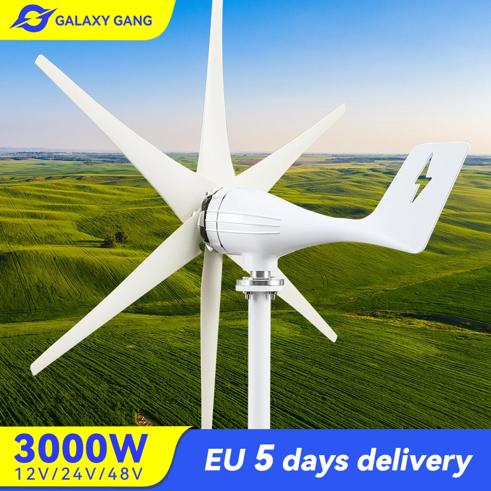3000w-Small-Wind-Turbine-Electricity-Generators-48v-12v-24v-3-Blades ...