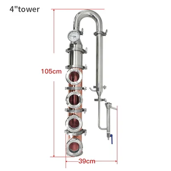 HOOLOO 2/3/4 inch Copper Bubble Plates Distillation Column For ...