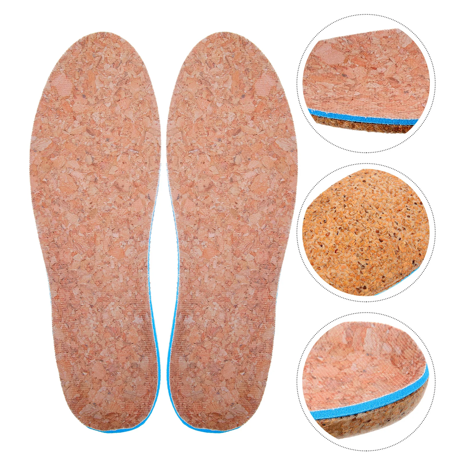 Breathable-Insoles-Replacement-Pairs-Cork-Shoe-Cushions-Shock-Absorbing ...