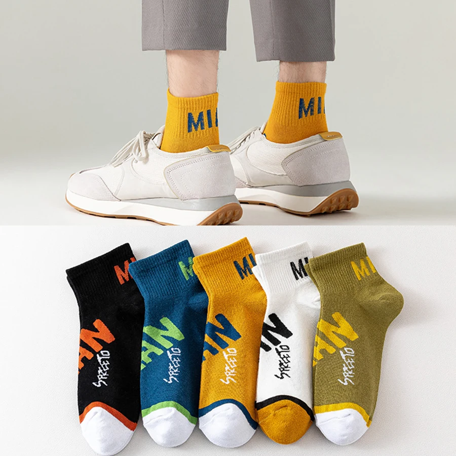 Mid-Length-Socks-Autumn-Winter-Boat-Socks-Sports-Men-s-Socks-Sweat ...