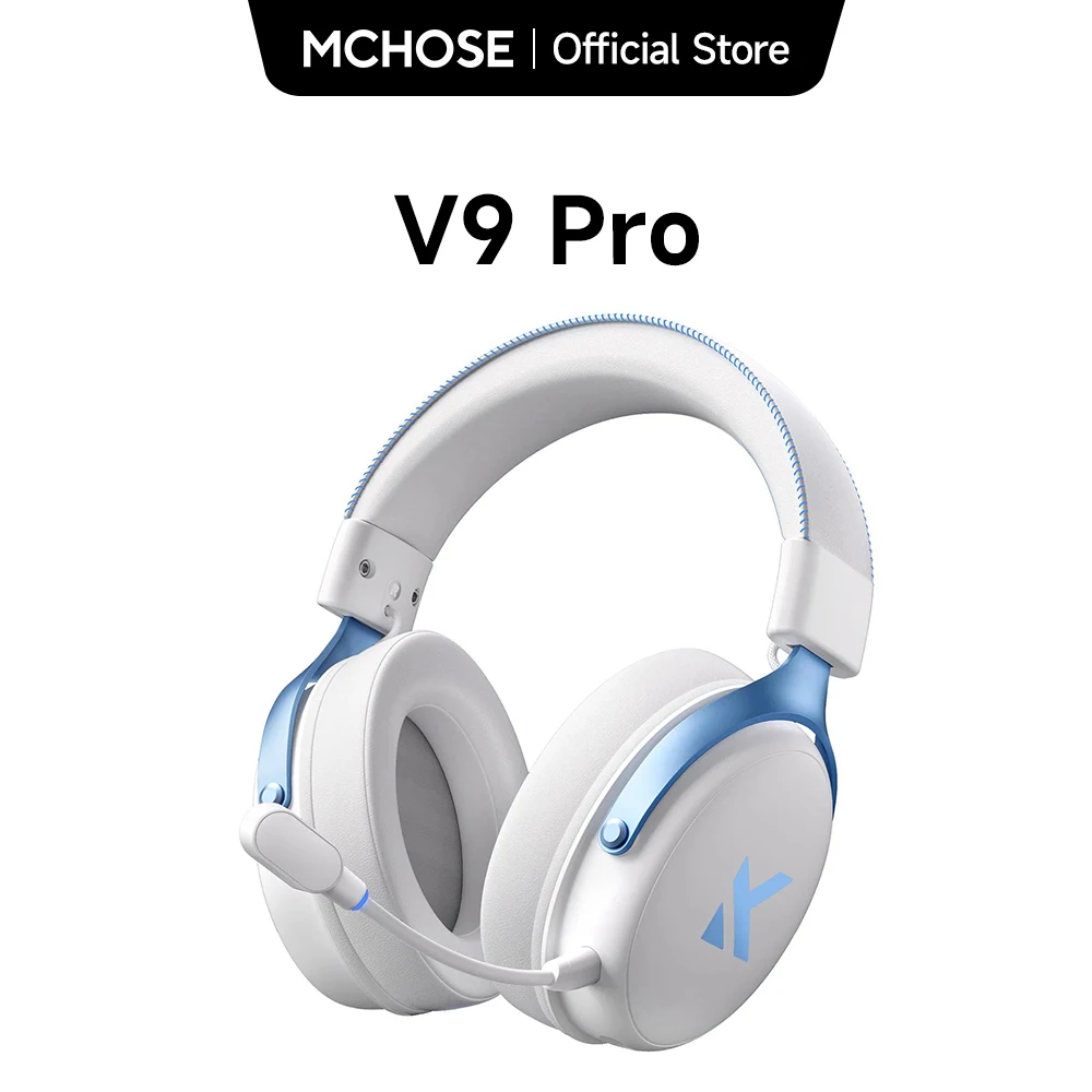 MCHOSE V9 Pro Wireless Gaming Headset Surround Sound Headphones Noise ...