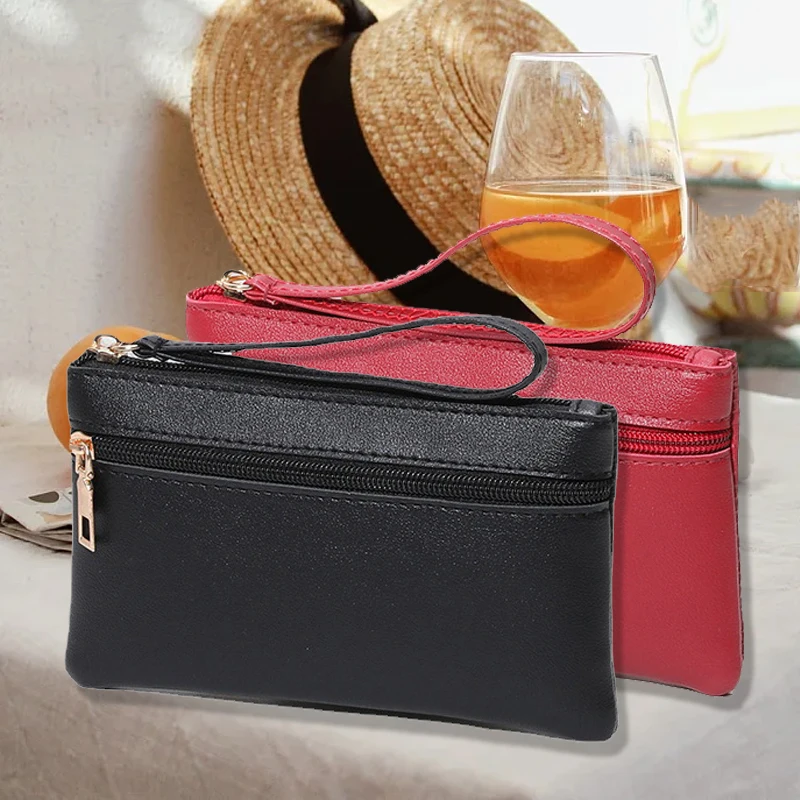 Soft-Pu-Leather-Women-s-Wrist-Wallet-Large-Capacity-Multi-pocket-Zipper ...