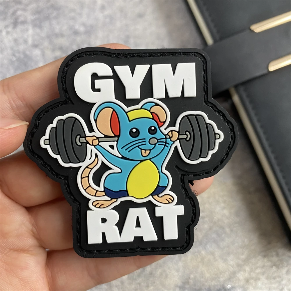 PVC-Gym-Rat-Morale-Badge-Patch-Cross-Training-Tactical-Military-Patches ...