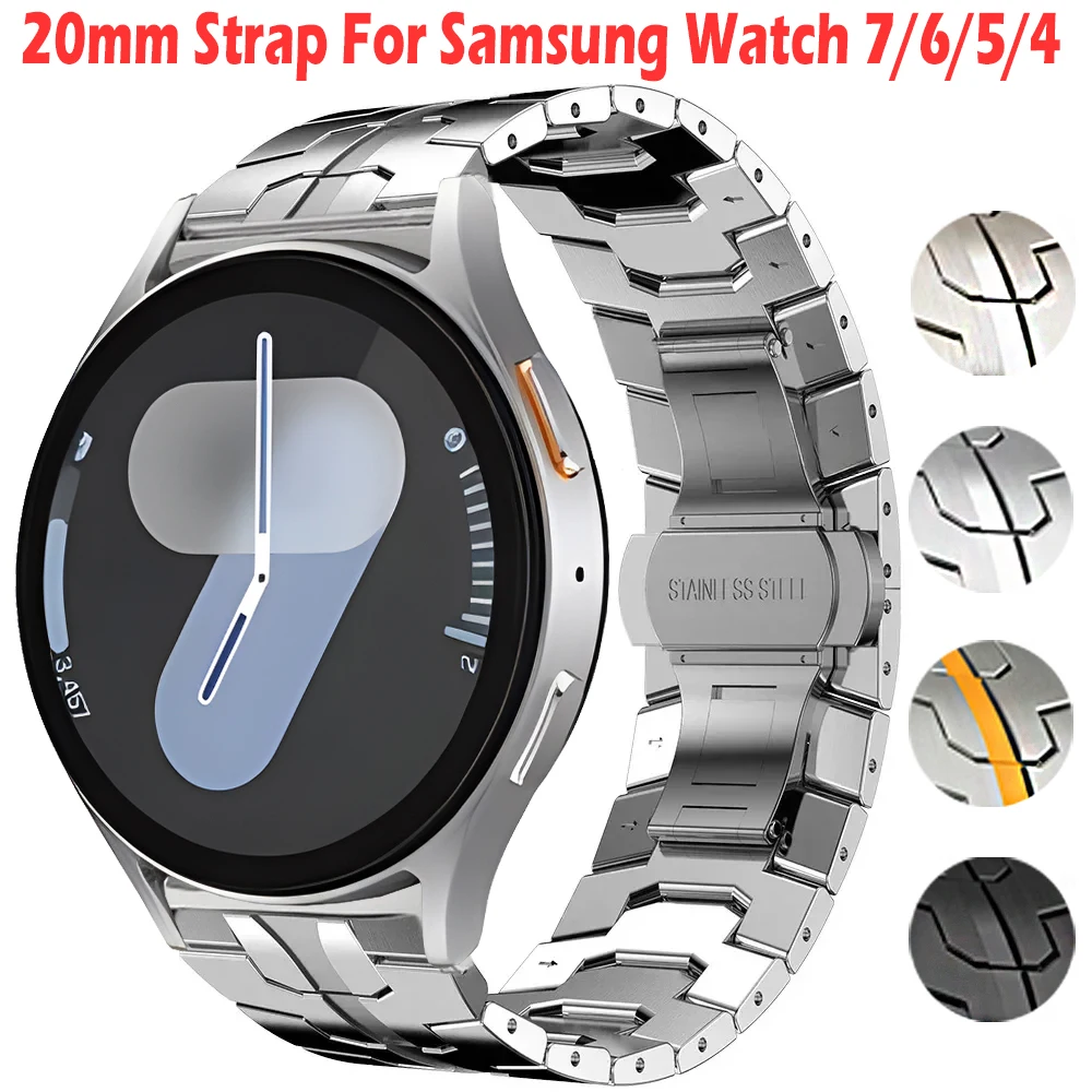 Correa-de-Metal-para-Samsung-Galaxy-Watch-7-pulsera-de-acero-inoxidable ...