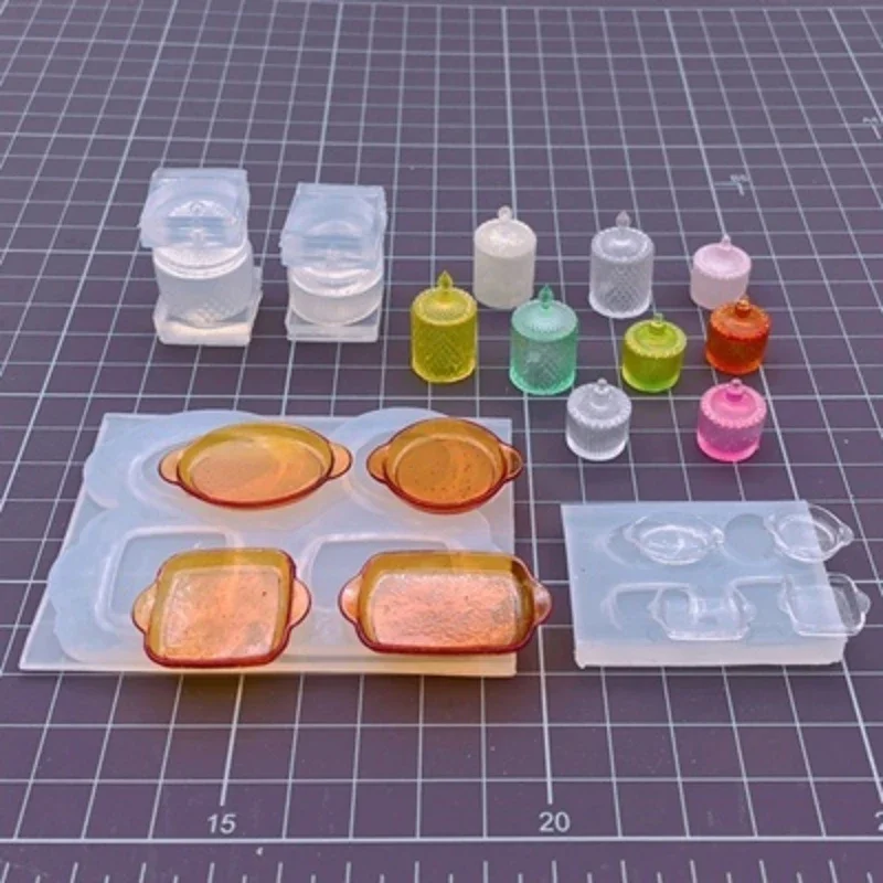 Miniature Food Candy Biscuits on Woodwork Pot Mould Mini Dessert Tray ...