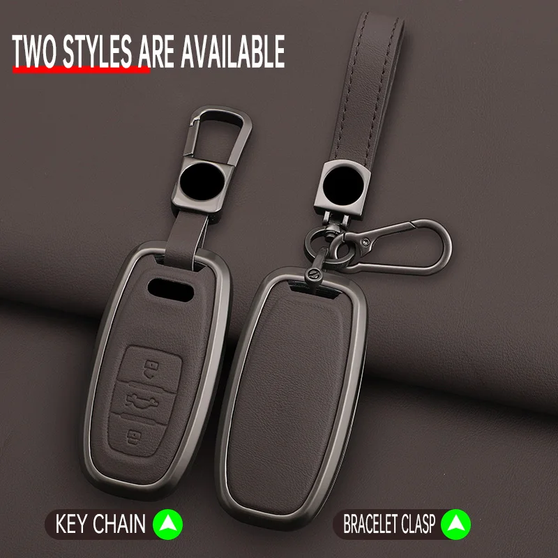 Alloy-Car-Folding-Smart-Key-Cover-Keychain-Suitable-for-Audi-C5-C6-R8 ...