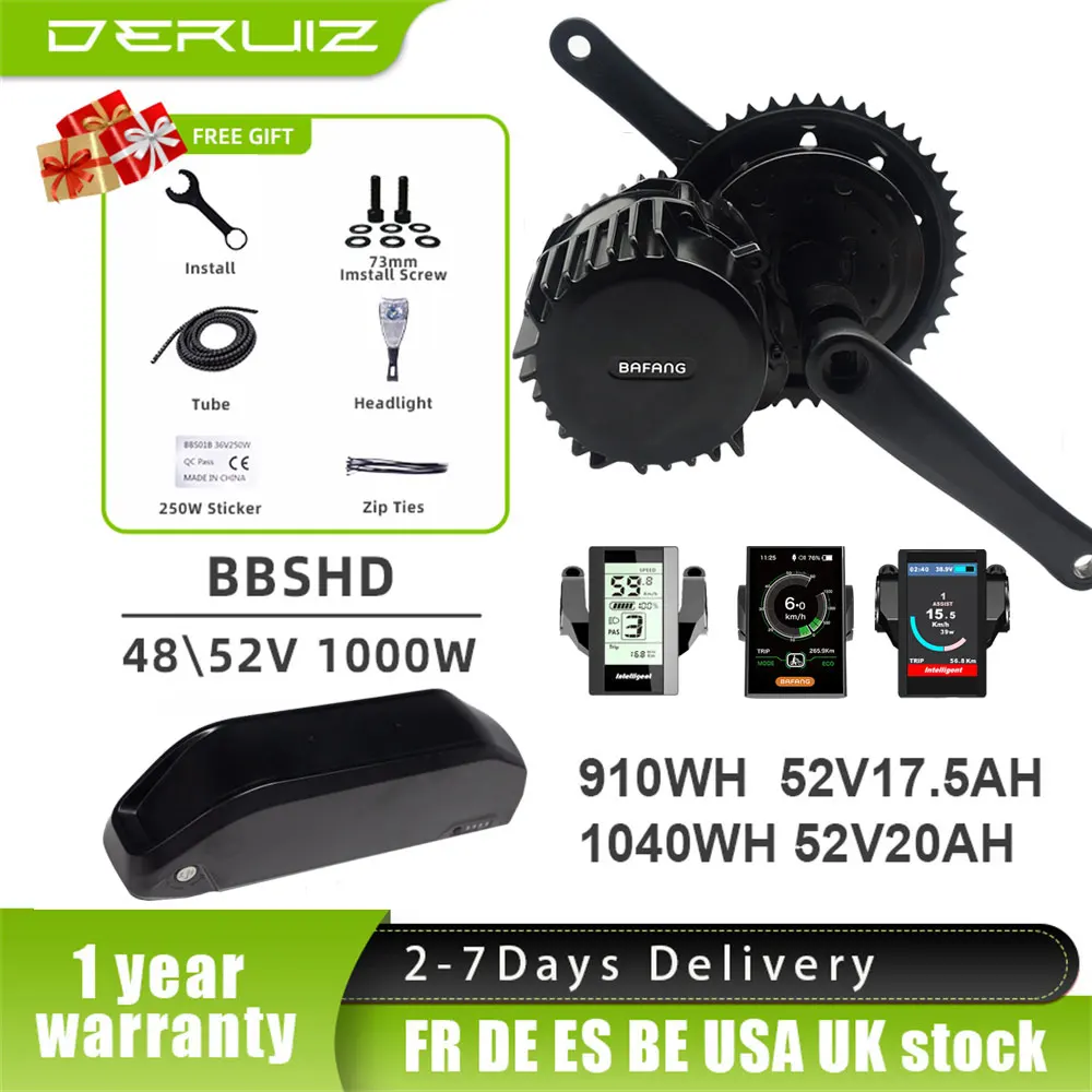 Bafang Motor Kit 52V 1000W Mid Drive Motor BBSHD Electric Bike ...